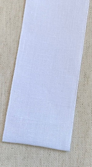 8cm wide - Linen Band - White - 28 count – Angel Crafts NZ