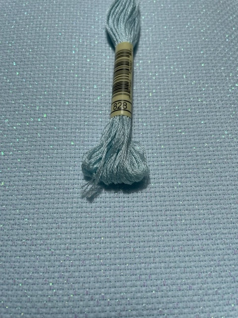 Aida - 14 Count - Opalescent Ice Blue – Angel Crafts NZ